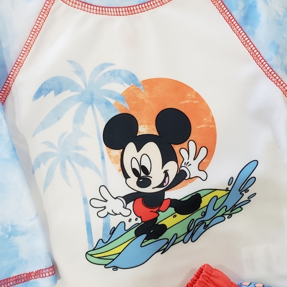 Disney | Swim | Nwt Disney Mickey Mouse Toddler Baby Boy Rash Guard ...